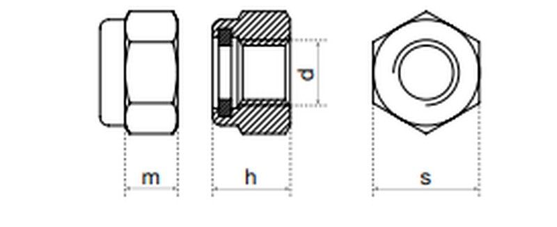 Tuerca Autoblocante Din 985 Inox. Hispanox tornilleria inox — Ferretería Miranda