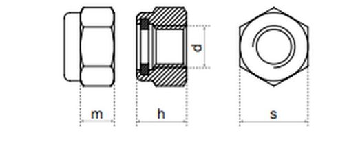 Tuerca Autoblocante Din 985 Inox. Hispanox tornilleria inox — Ferretería Miranda